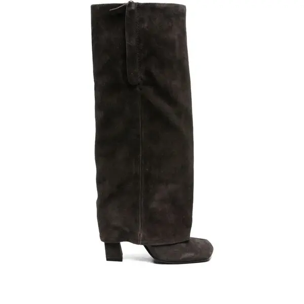 Ash Suede Boots With Block Heel - Brown