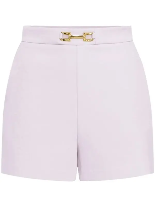 Elisabetta Franchi Crepe Shorts With Clamps And Flaps