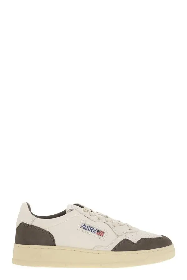 AUTRY Medalist Low Leather And Suede Sneakers - White