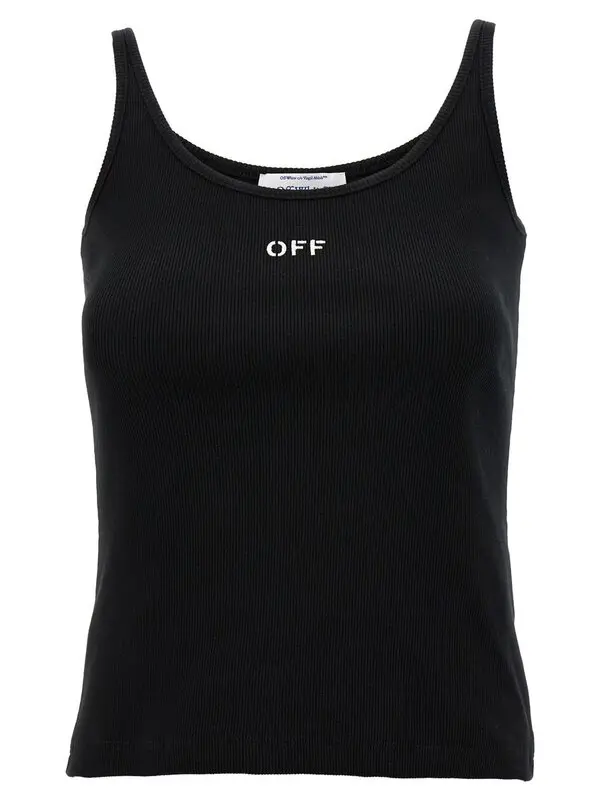 Off-White Off Stamp' Top - Black
