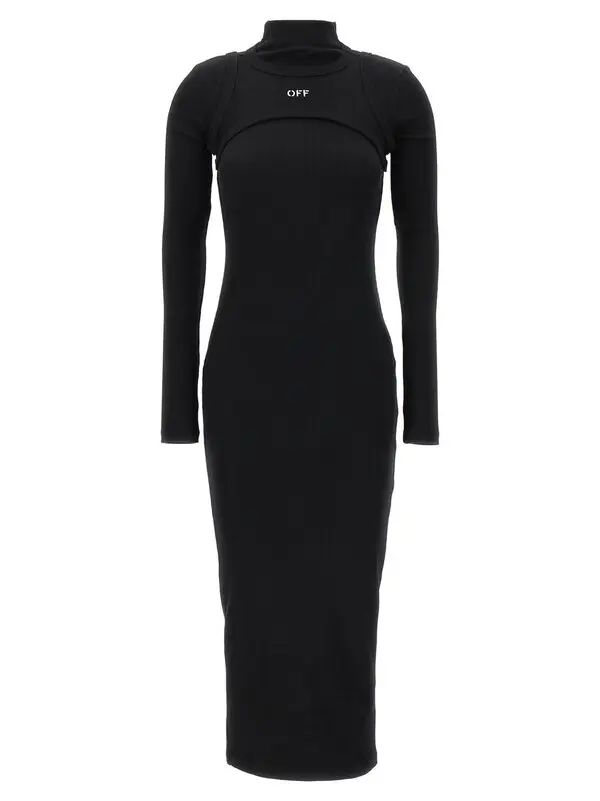 Off-White Off Stamp Dress - Black