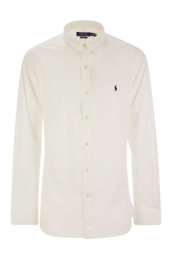 Ralph Lauren Slim-fit Stretch Poplin Shirt - White