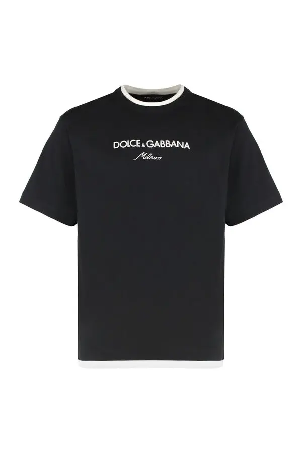 Dolce & Gabbana Cotton Crew-neck T-shirt - Black