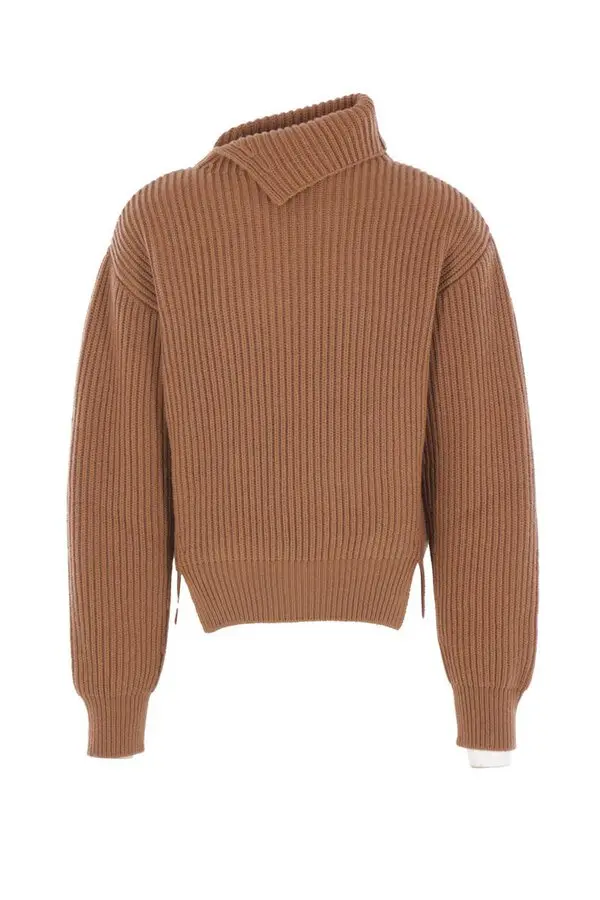 JIL SANDER Ribbed Wool Knit Sweater - Hazel