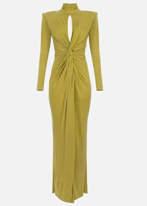 Elisabetta Franchi Fitted Evening Dress - Green