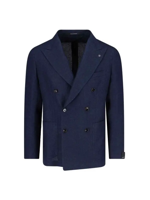 Tagliatore Suede Leather Jacket - Blue
