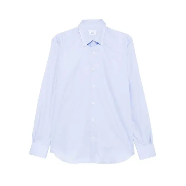 MAZZARELLI Motif Embroidered Cropped Shirt - Blue