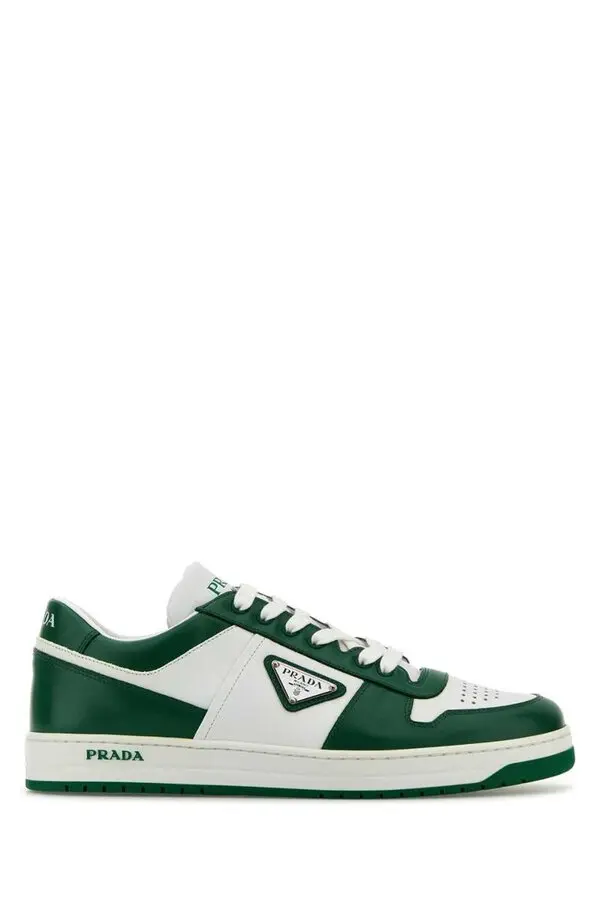Prada Two-tone Leather Downtown Sneakers