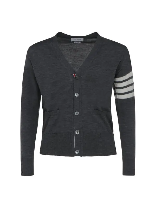 Thom Browne Virgin Wool Cardigan - Grey