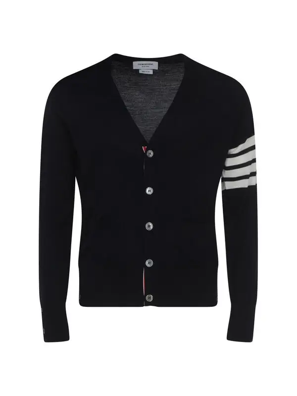 Thom Browne Virgin Wool Cardigan - Blue