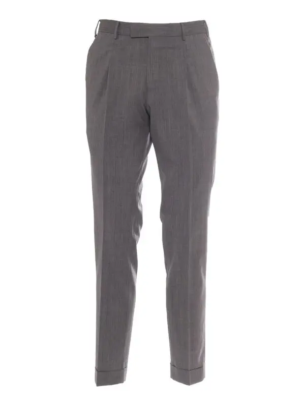 PT TORINO Master Pleated Trousers - Gray