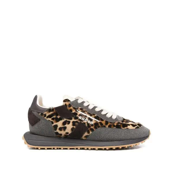 GHOUD VENICE Animal Print Sneakers - Brown