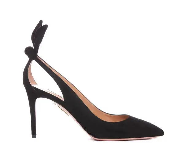 AQUAZZURA Bow Tie 85 Heels - Black