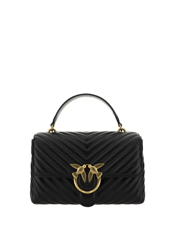 Pinko Love Lady Leather Handbag - Black