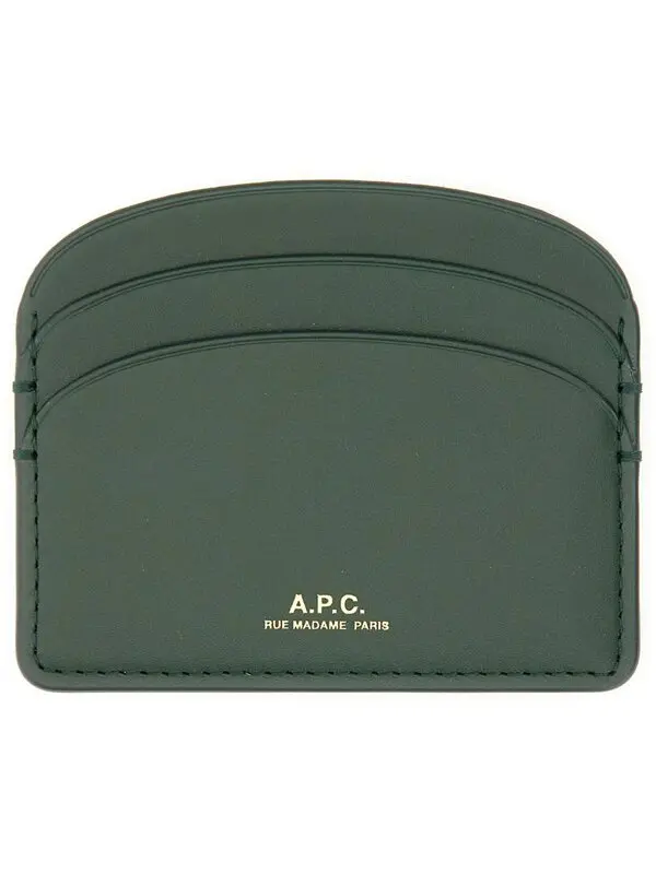 A.p.c. Demi Lune Card Holder - Green