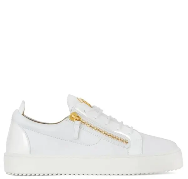 GIUSEPPE ZANOTTI Low-top Leather Sneaker - White