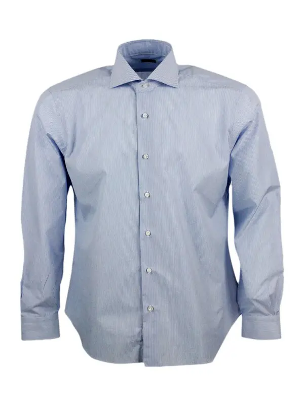 BARBA NAPOLI Shirts - Bianco - Celeste