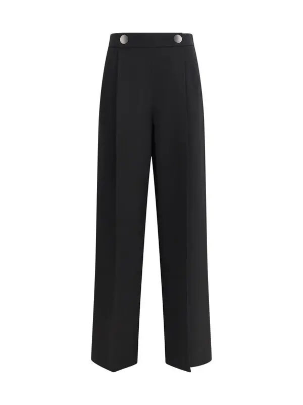 Giorgio Armani Silk Cady Crepe Dart Pants - Black
