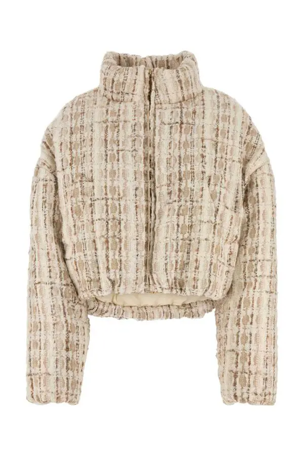 Khrisjoy Embroidered Tweed Down Jacket