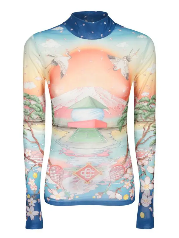 Casablanca Long Sleeve Top - Multicolor