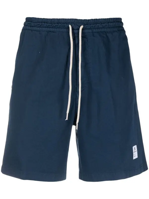 DEPARTMENT 5 Drawstring Stretch-cotton Shorts - Blue