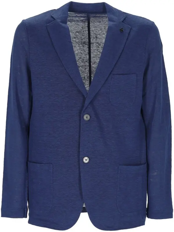 GRAN SASSO Double-breasted Linen Jacket