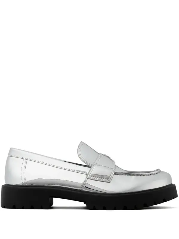 Tory Burch Metallic Leather Ballerinas - Silver