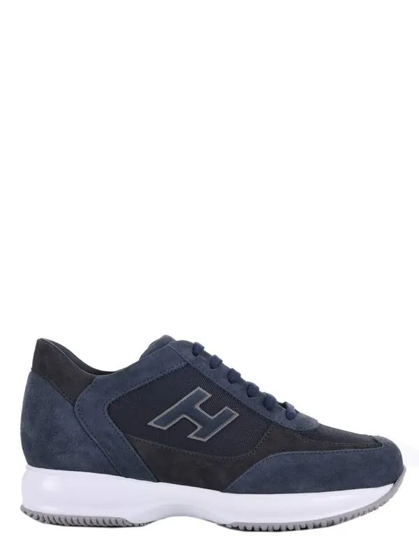Hogan Suede And Nylon Sneakers - Blue