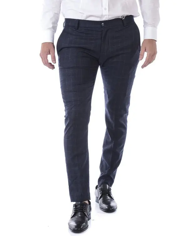 DANIELE ALESSANDRINI Slim Fit Trousers - Blue