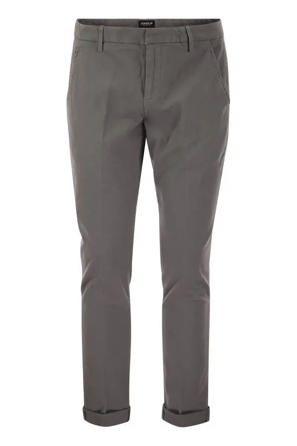 DONDUP Gaubert Slim-fit Gabardine Trousers - Grey