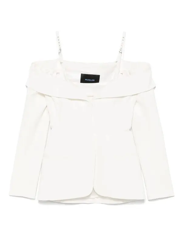 MUGLER Cut-out Jacket - White