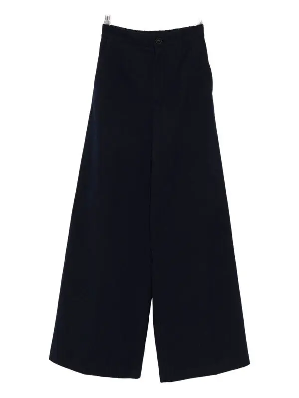 FORTE_FORTE Cotton Blend Trousers - Blue