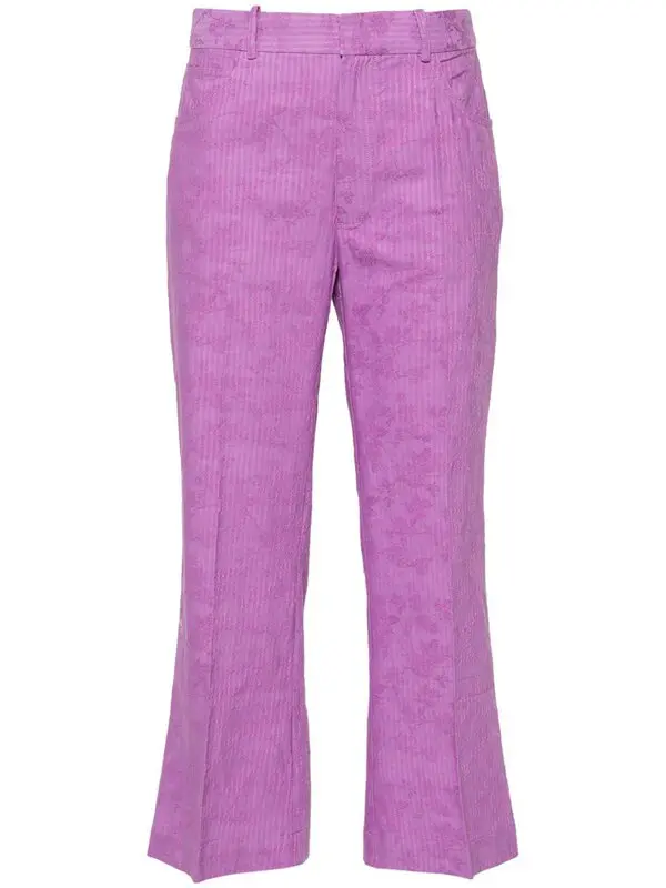 Rodebjer Miso Stripe Slim Cropped Pants - Multicolor