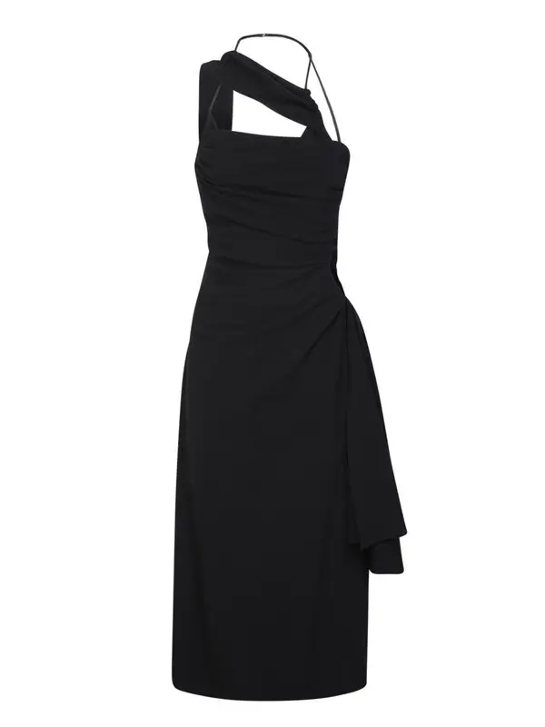Jacquemus La Robe Abanada Midi Dress - Black