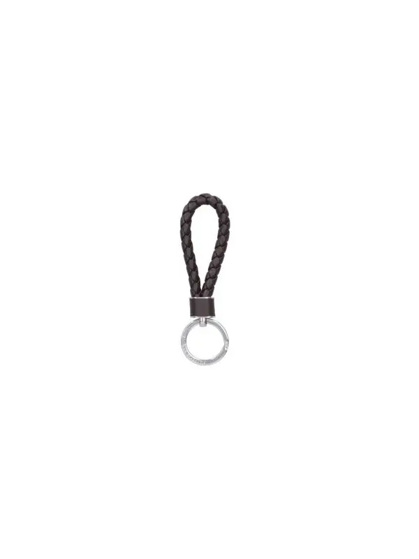 Bottega Veneta Leather Keyring - Brown