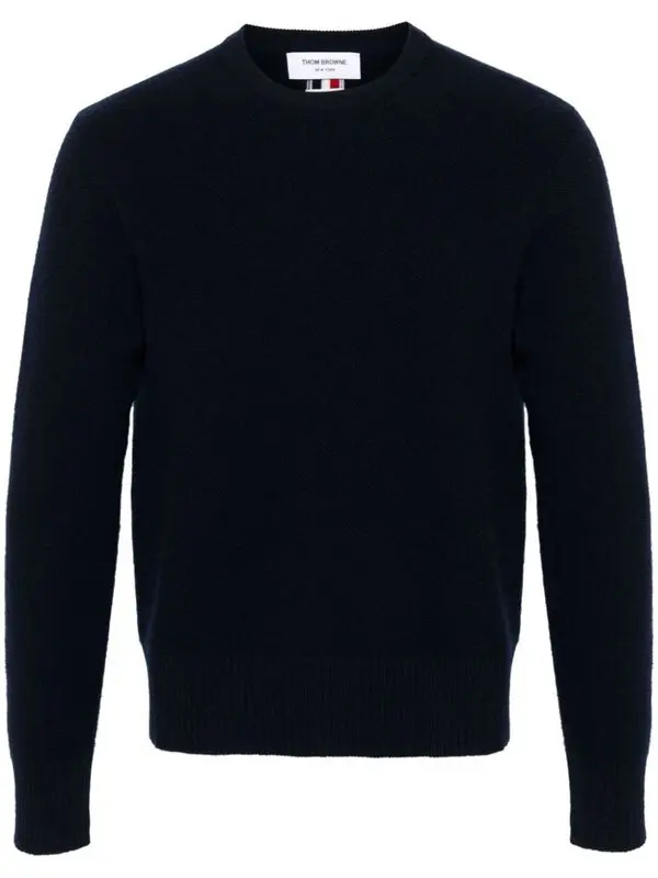 Thom Browne Intarsia-knit Wool Sweater - Blue