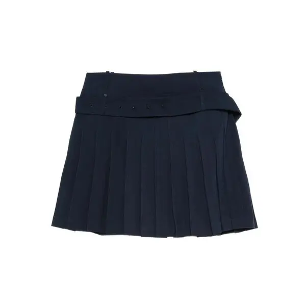 Stine Goya Thigh Length Pleated Skirt - Blue
