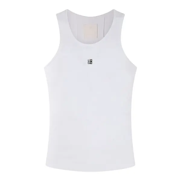 Givenchy Cotton Ribbed Tank Top - White
