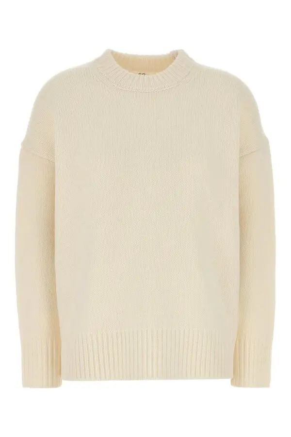Co Oversized Crew Neck Knitwear - Beige