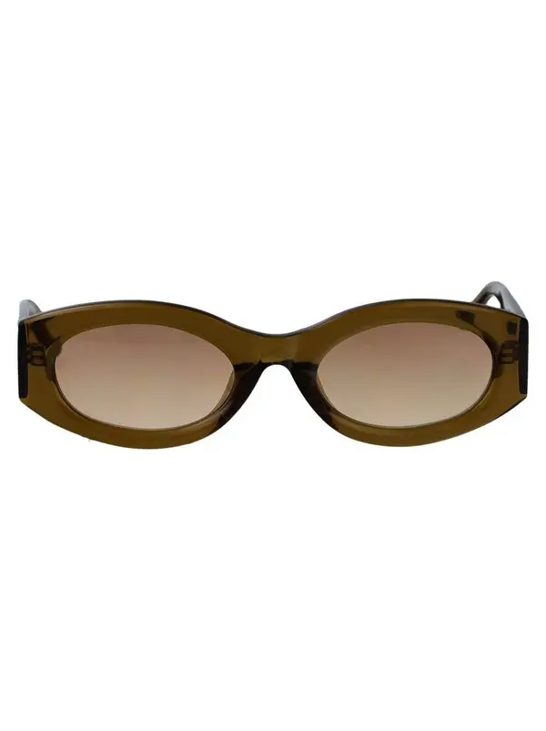 Attico Berta Sunglasses - Olive/silver/mustardgrad