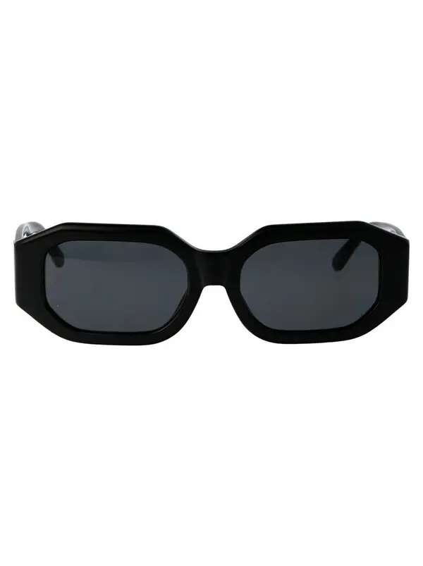 Attico Blake Octagon Sunglasses - Black/silver/grey