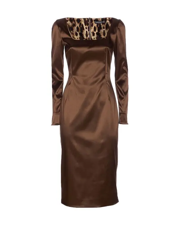 Dolce & Gabbana Midi Dress - Brown