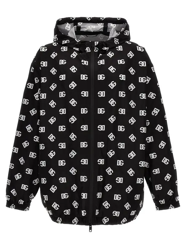 Dolce & Gabbana Logo Print Hooded Jacket - Multicolor
