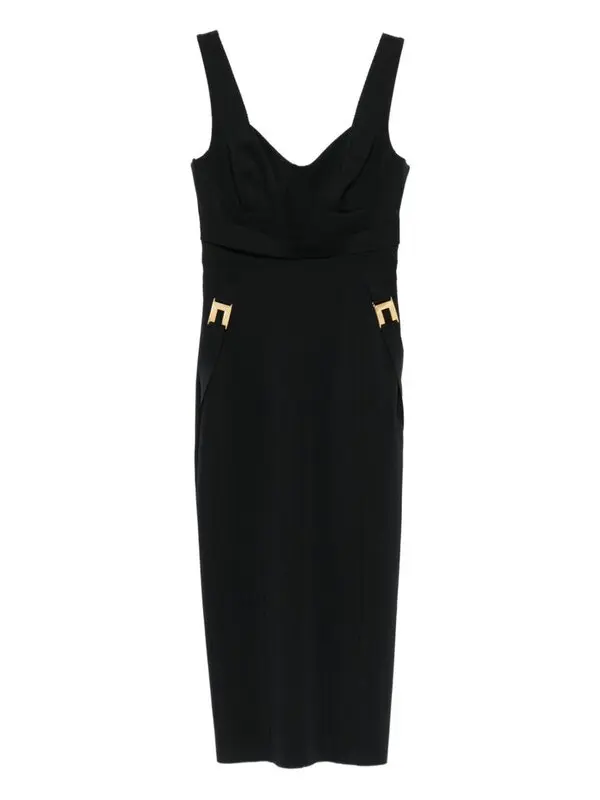 Elisabetta Franchi Midi Dress - Black