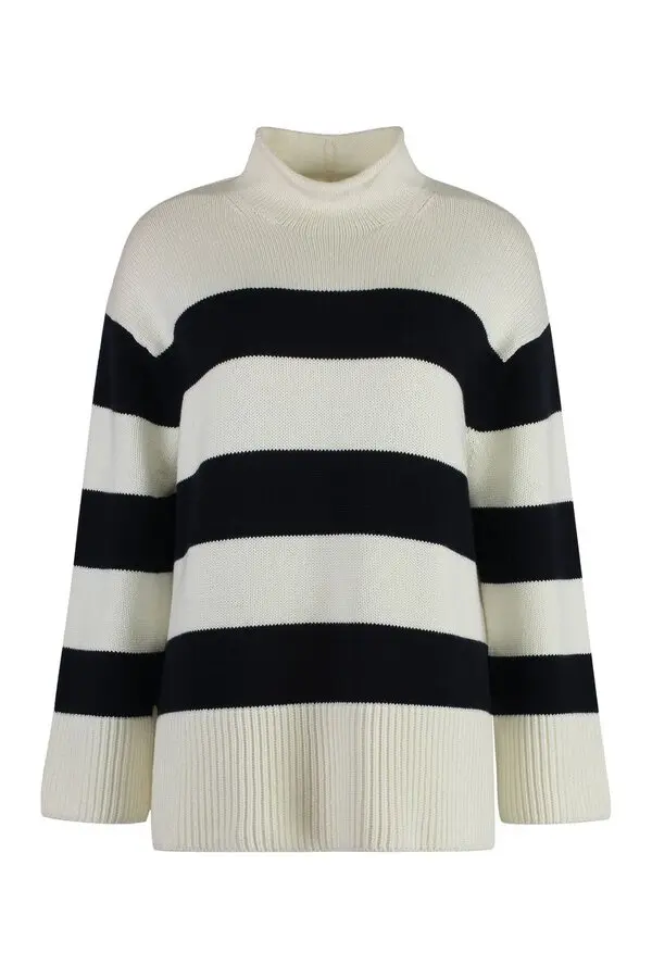 Vince Striped Knit Sweater - White