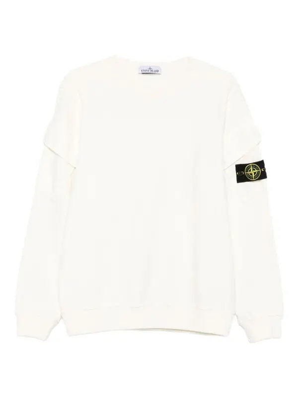 Stone Island Sweatshirt With Pocket - White