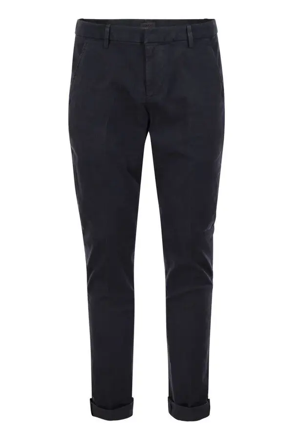 DONDUP Gaubert Slim-fit Gabardine Trousers - Black