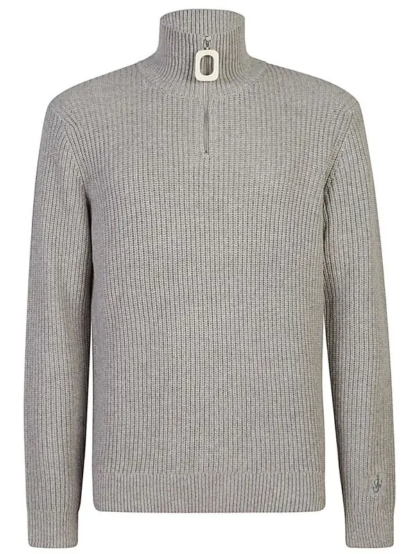 JW Anderson Sweater With Zip - Grey
