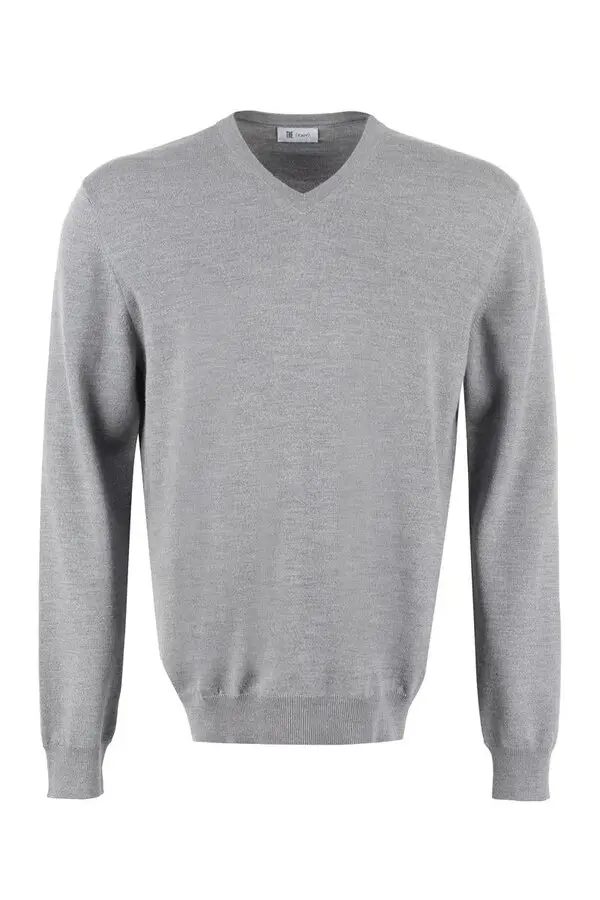 THE (ALPHABET) Fine Wool Pullover - Grey