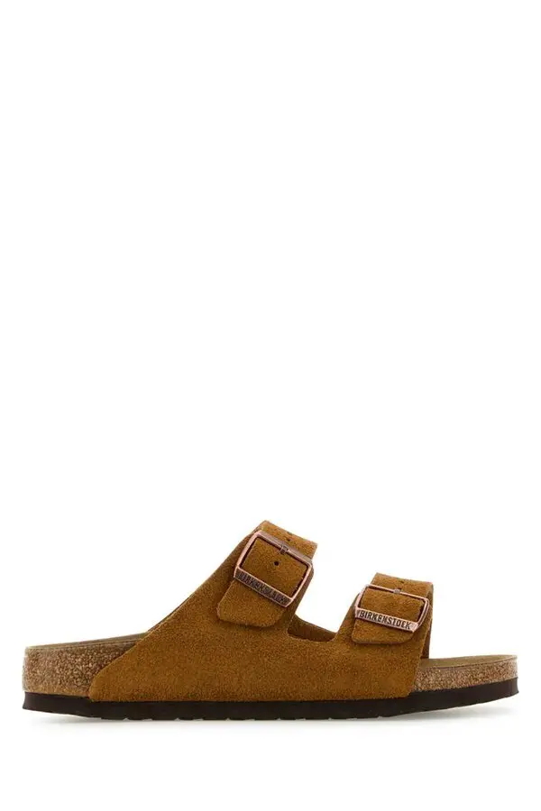 BIRKENSTOCK Arizona Suede Slippers - Yellow